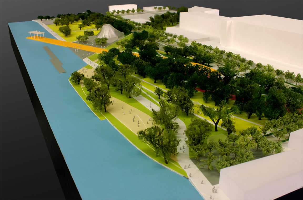 Detroit West Riverfront Park | Rauda Scale Models